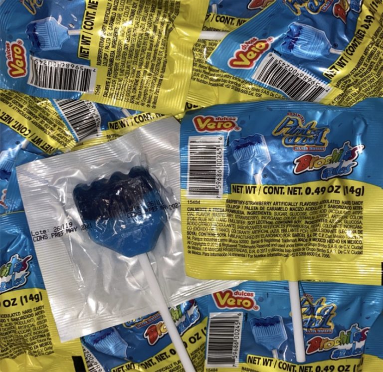 Paletas Brocha Azul (48 piezas) - Snack Box PR