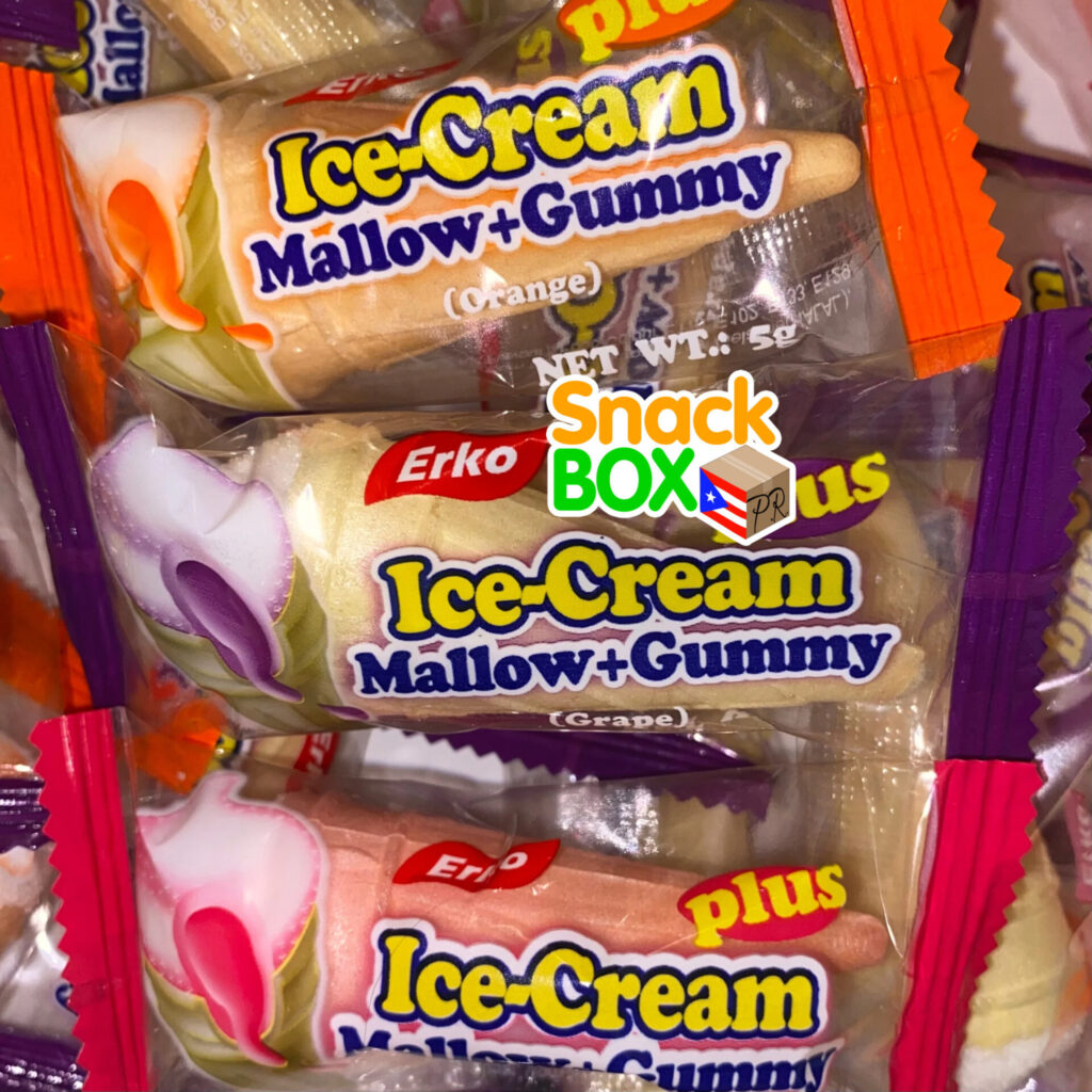Mallow Ice Cream - Barquillas de Marshmallows (15 piezas) - Snack Box PR